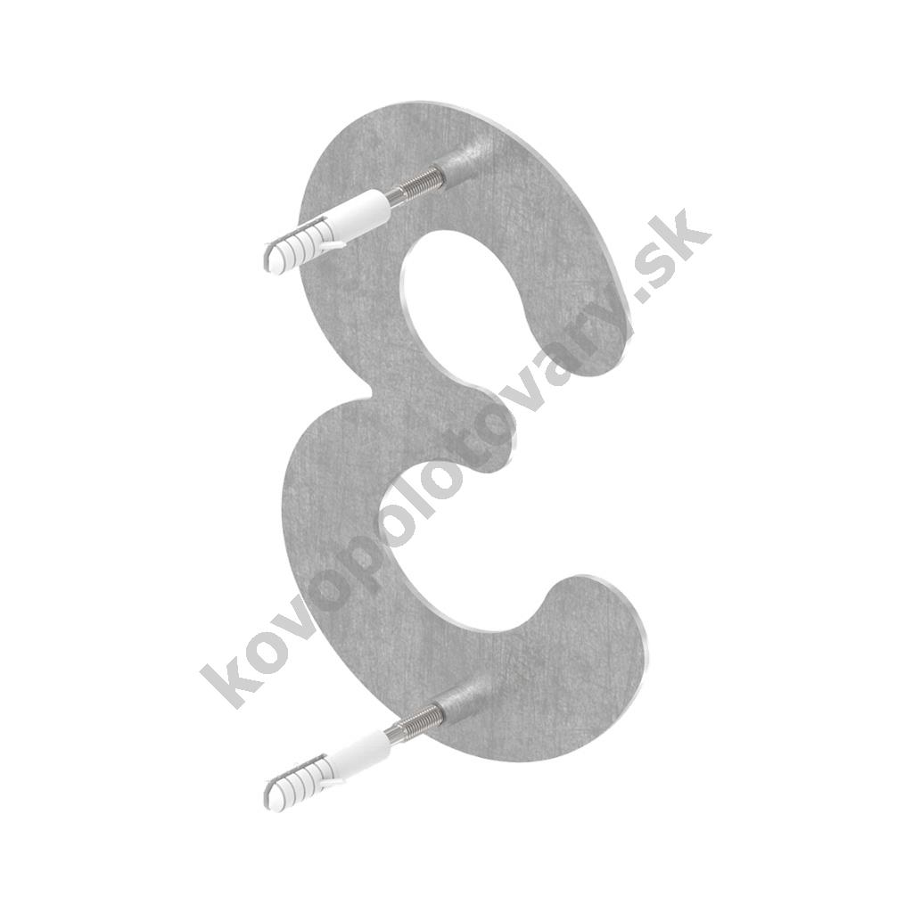 040-HN-3 - nerezová číslica 3, číslo na dom, výška 155 mm ...