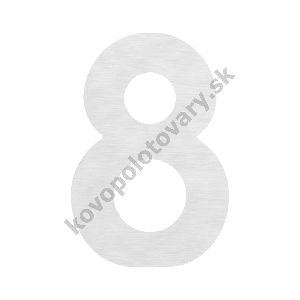040-HN-8 - nerezová číslica 8, číslo na dom, výška 155 mm ...