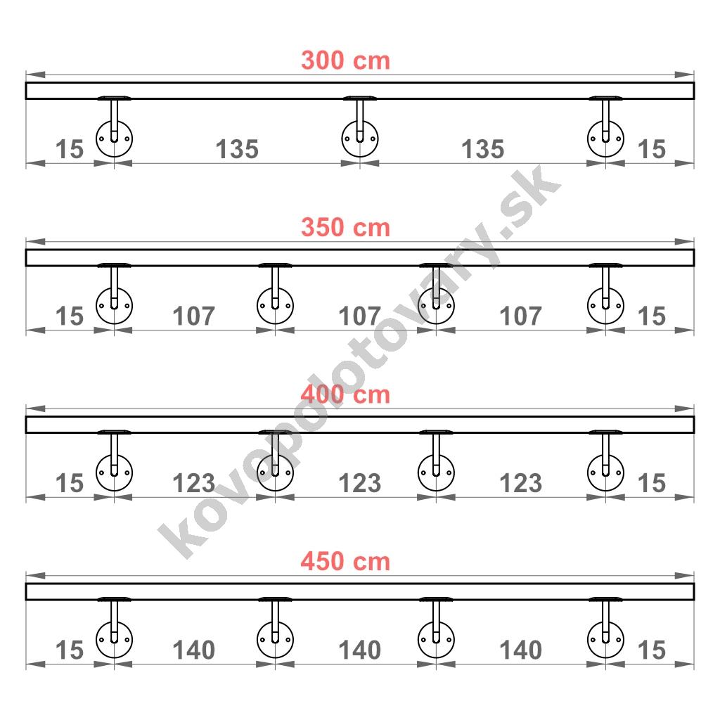 KP-41311_150 - nerezové zábradlie na stenu, nerezové madlo pr. 42,4 mm ...